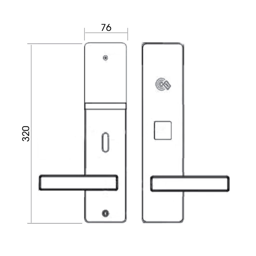 Khóa Điện Tử Vân Tay Cửa Gỗ Khách Sạn Demax HSL605 SB - Chính Hãng Đức
