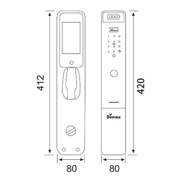 Khóa Cửa Điện Tử Demax EL912 BN/MB - Khóa Hiện Đại Chính Hãng Đức