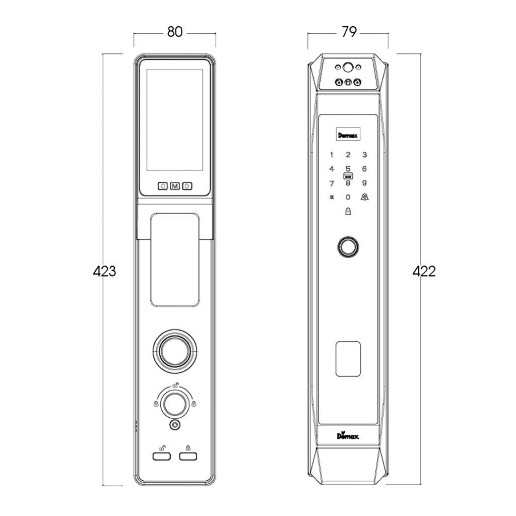 Khóa Cửa Điện Tử Demax EL968 CNC - Khóa Hiện Đại Chính Hãng Đức