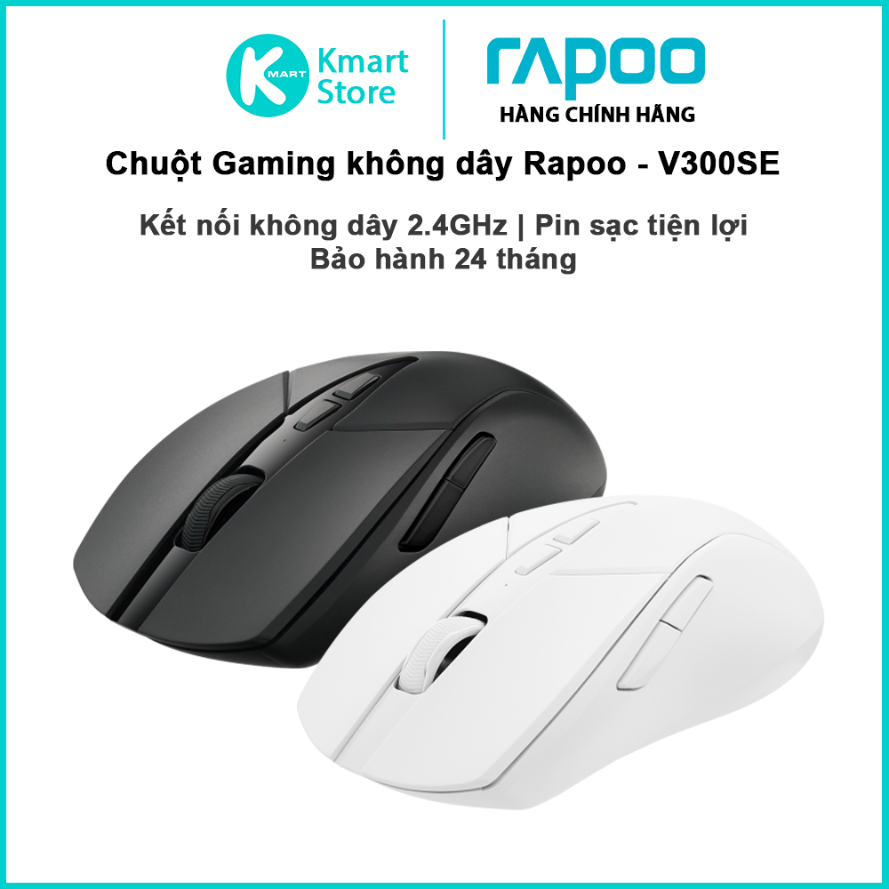 Chuột không dây Gaming Rapoo V300SE | Kết nối không dây 2.4GHz | Pin ...