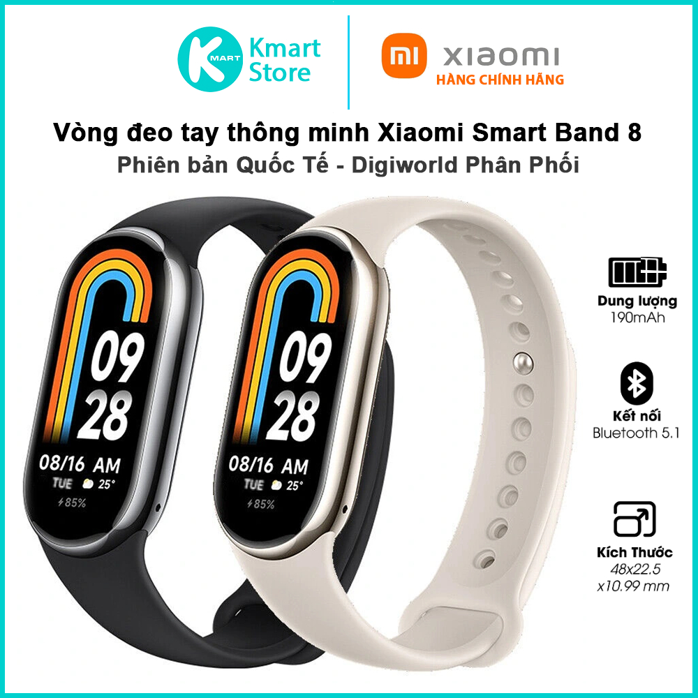 Vòng đeo tay thông minh Xiaomi Smart Band 8 | Bản quốc tế | Bảo hành 12 ...