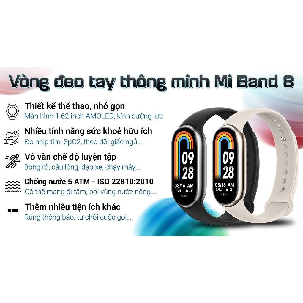 Vòng đeo tay thông minh Xiaomi Smart Band 8 | Bản quốc tế | Bảo hành 12 ...