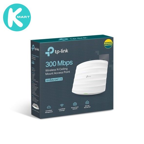 Access Point Wi Fi Gắn Trần Chuẩn N Tốc Độ 300mbps Tp Link Eap115 Bảo