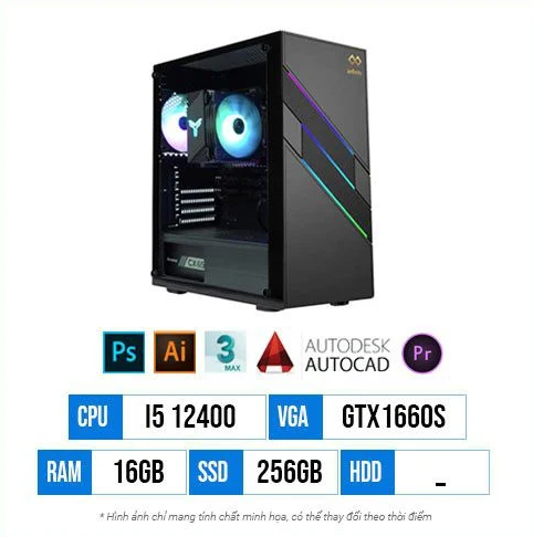 PC Workstation T15 – Core i5 12400 | 16G | GTX1660S 6G | 256G SSD|Rene