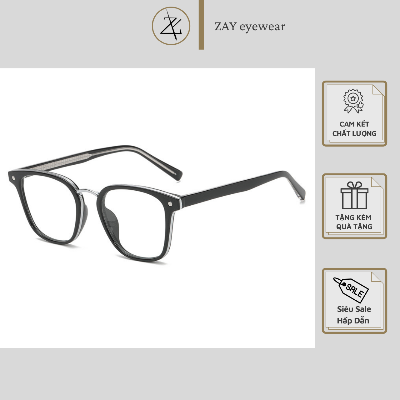Gọng kính cận loạn Zay eyewear A2139 phong cách thời trang cao cấp – Kính mắt Zay