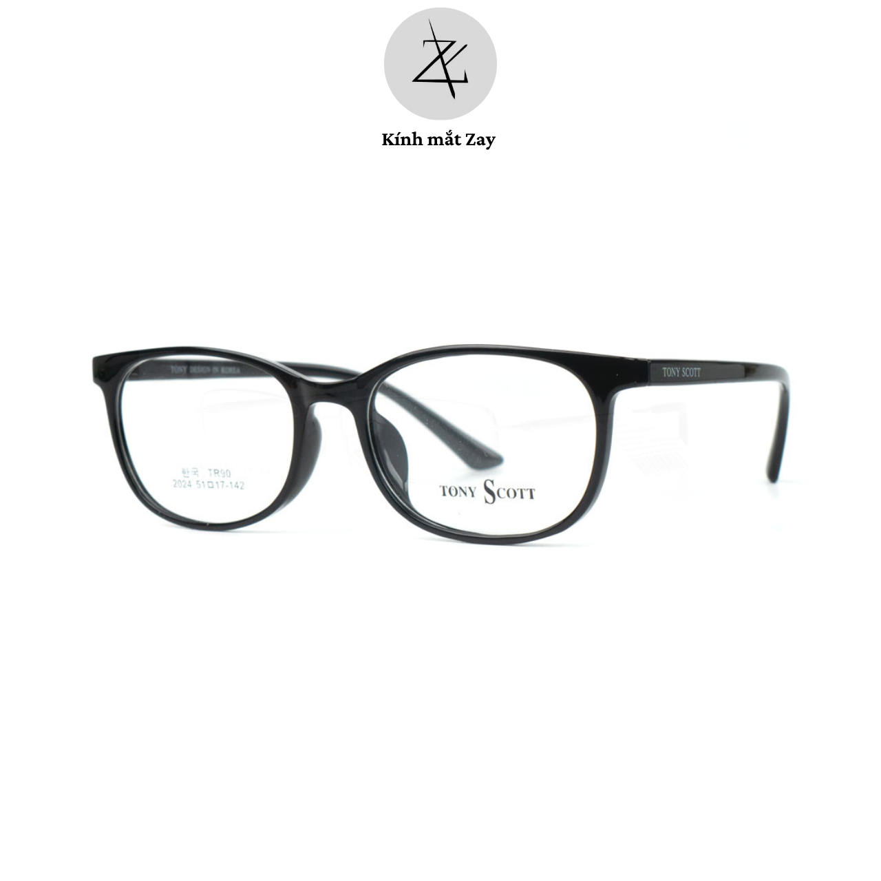 Gọng kính Tony Scott 2024 dáng vuông nhựa TR90 dẻo fullbox chính hãng – Kính mắt Zay
