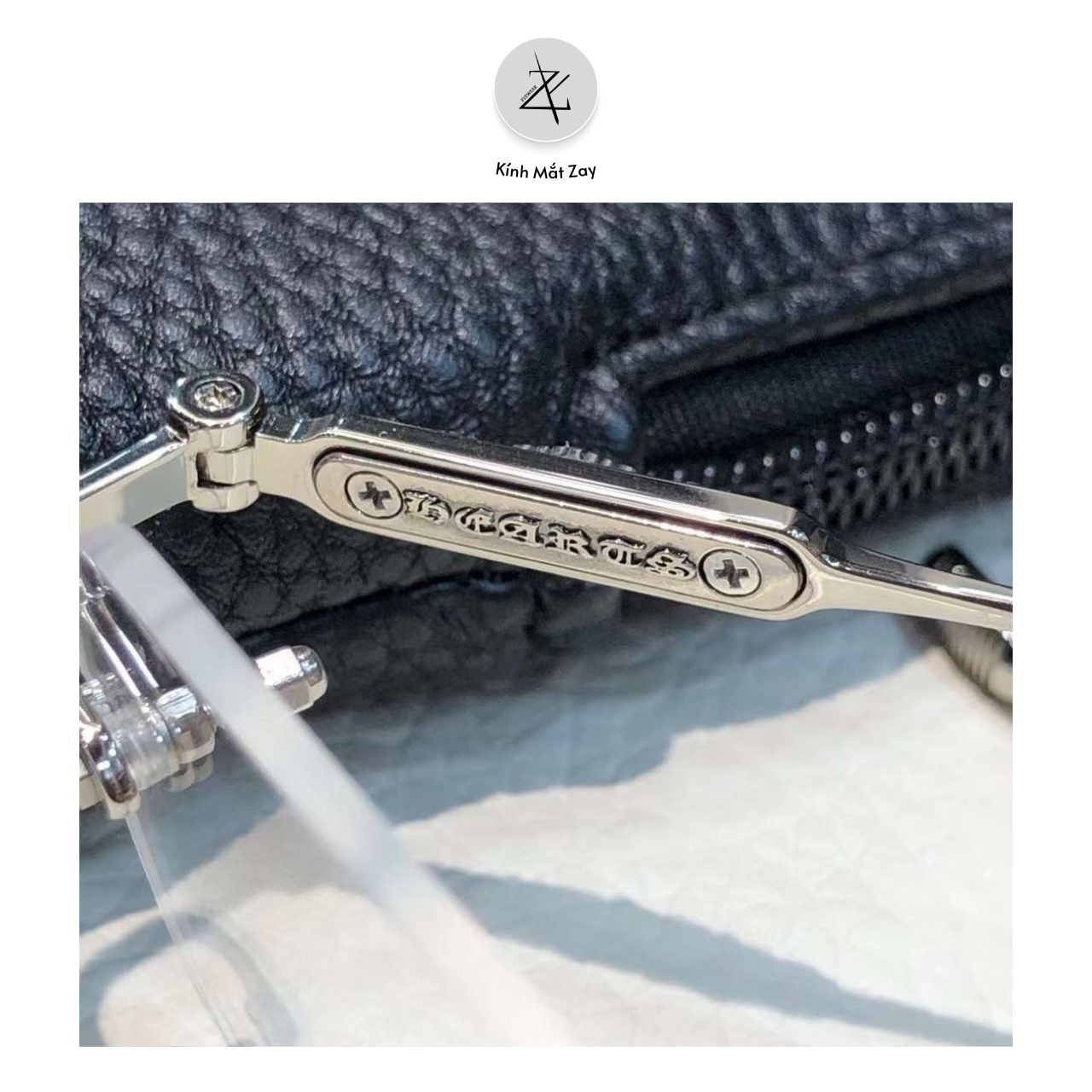 Gọng khoan ChromeHearts CH Soffer II chữ nhật titanium cao cấp fullbox – Kính mắt Zay