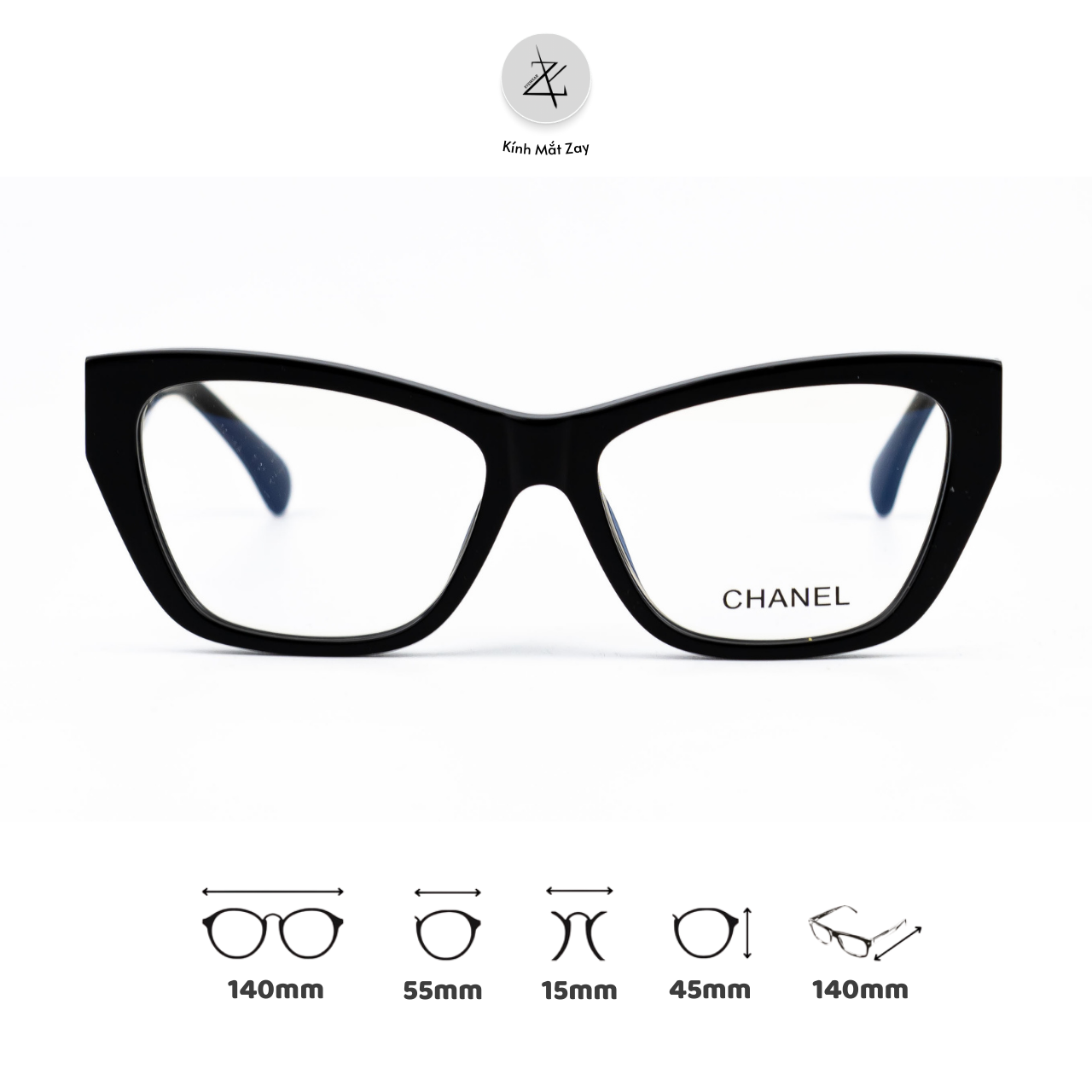 Gọng kính Chanel 3474 dáng mắt mèo nhựa acetate cao cấp fullbox – Kính ...