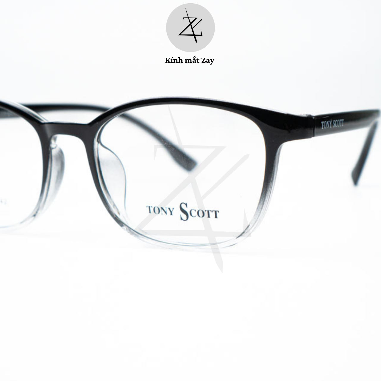 Gọng kính Tony Scott 2025 dáng vuông nhựa TR90 dẻo fullbox chính hãng – Kính mắt Zay