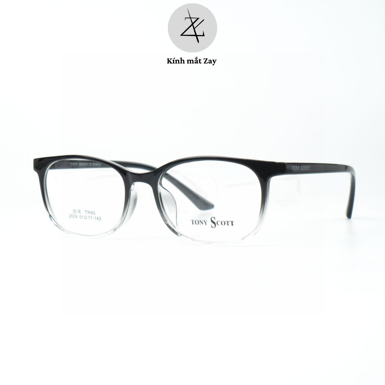 Gọng kính Tony Scott 2024 dáng vuông nhựa TR90 dẻo fullbox chính hãng – Kính mắt Zay