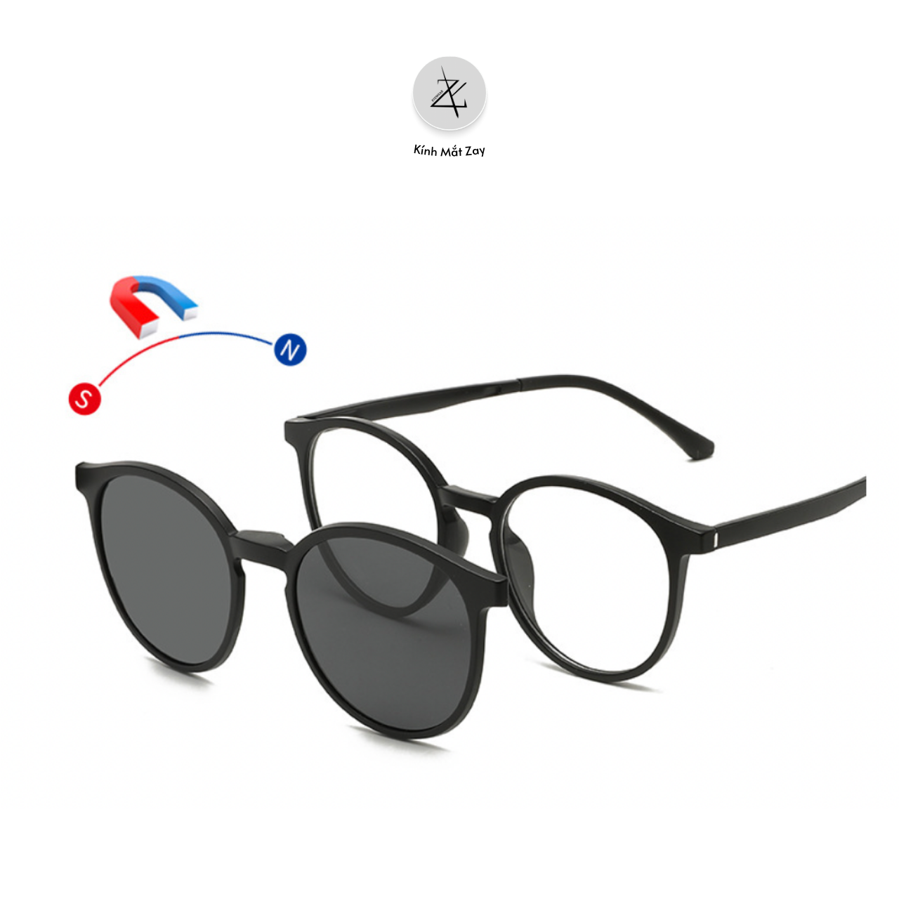 Kính râm cận thời trang Clip on 12192 phân cực 6 Trong 1 nhựa TR90 cao ...