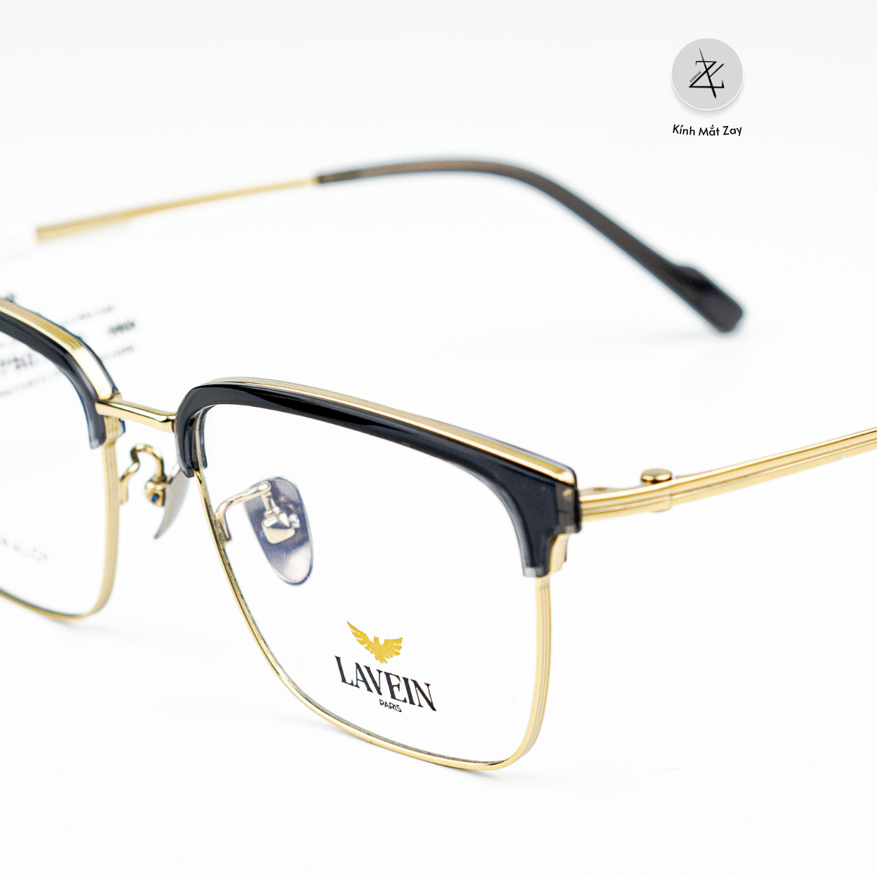 Gọng kính nửa khung Lavein Paris 1013 vuông nhựa TR90 & titanium – Kính ...