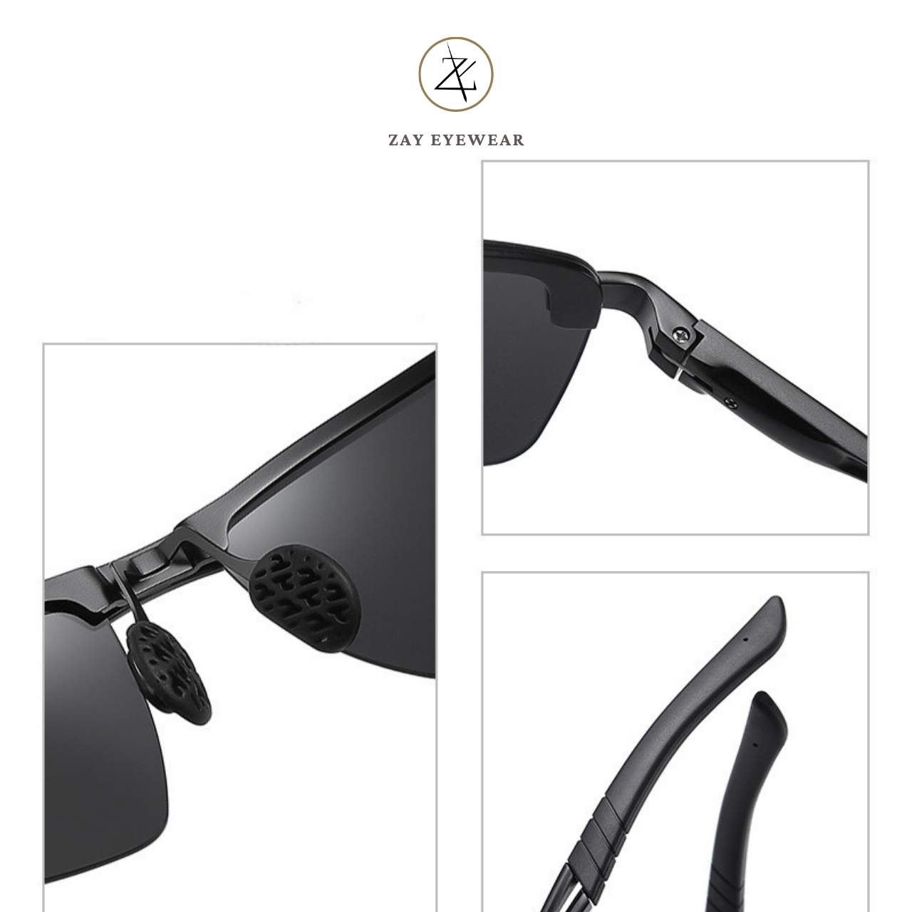 Kính mát Zay eyewear 3391 dáng vuông chống tia uv thời trang hàn quốc ...