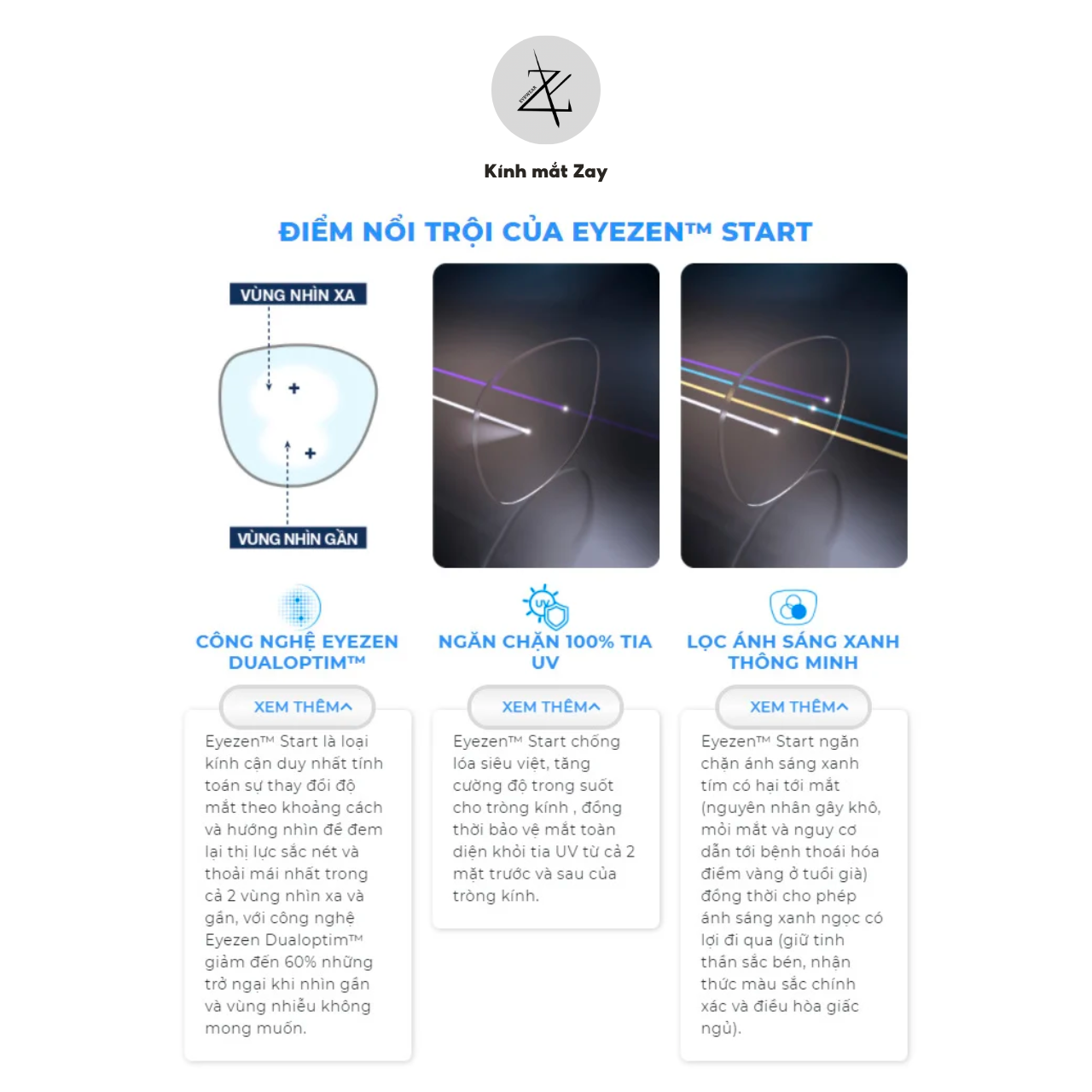 Tròng kính cận loạn Essilor Eyezen blue uv capture ngăn ánh sáng xanh ...