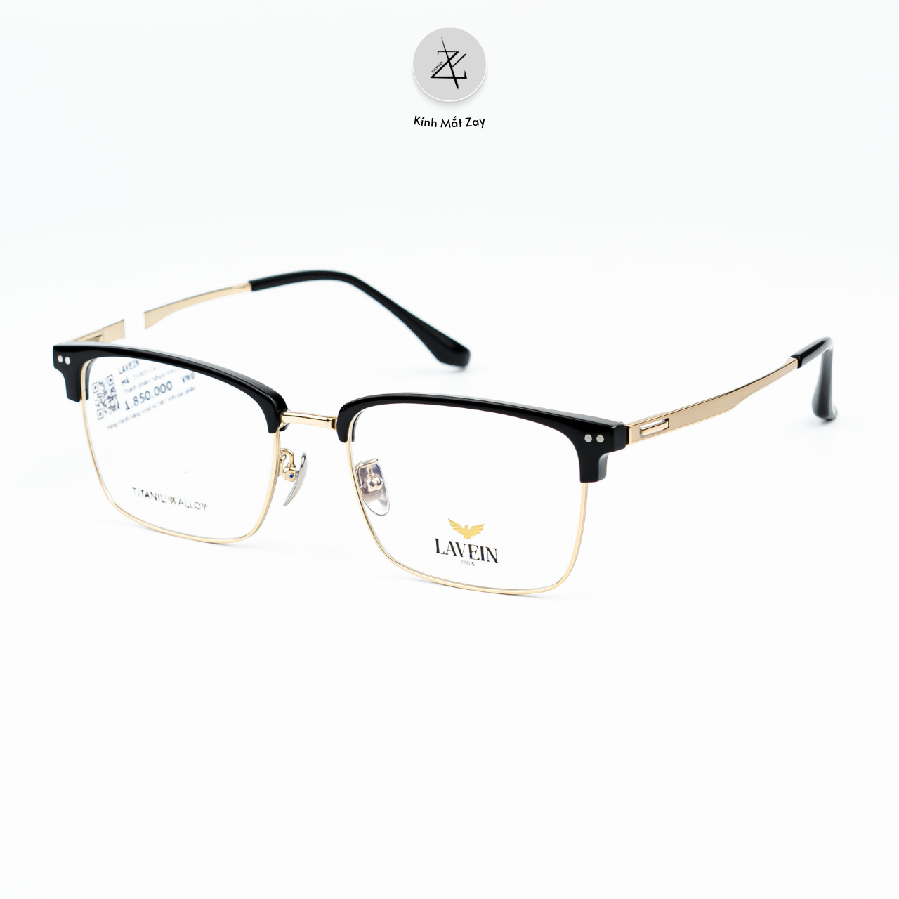 Gọng kính nửa khung Lavein Paris 21002 vuông nhựa TR90 & titanium ...
