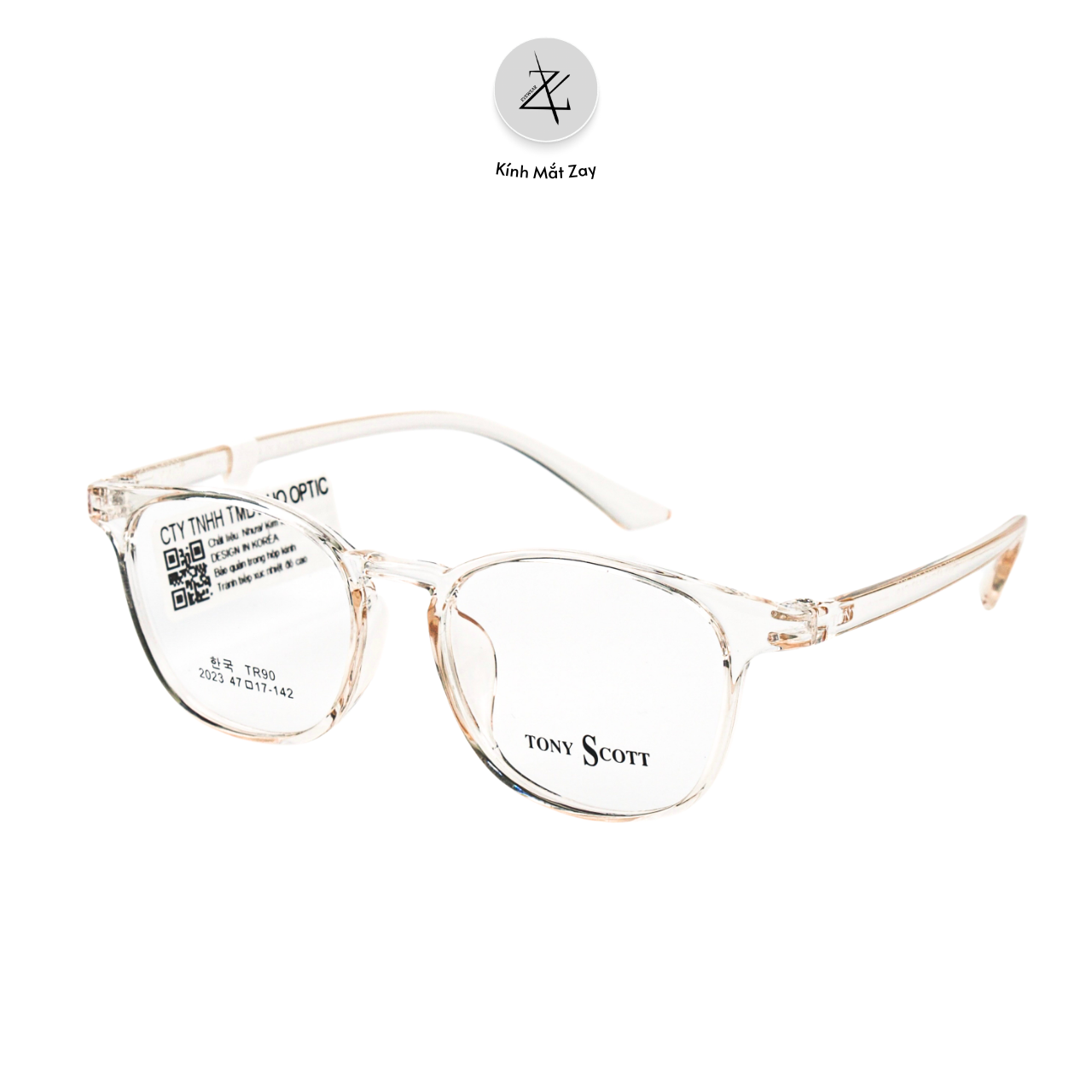 Gọng kính Tony Scott 2023 dáng vuông nhựa TR90 dẻo fullbox chính hãng – Kính mắt Zay