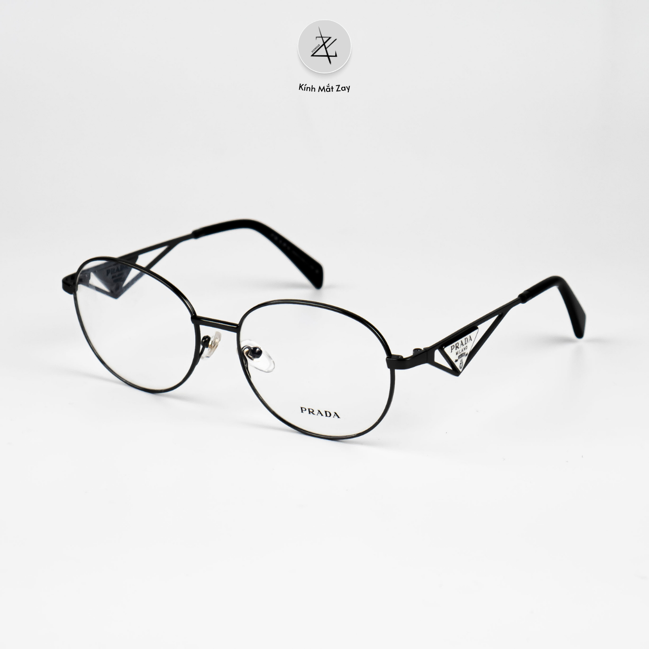 Gọng kính Prada VPR A50 dáng tròn kim loại cao cấp fullbox – Kính mắt Zay