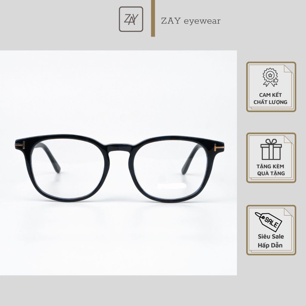 Gọng kính Tom Ford TF5819-B dáng tròn nhựa acetate cao cấp fullbox ...