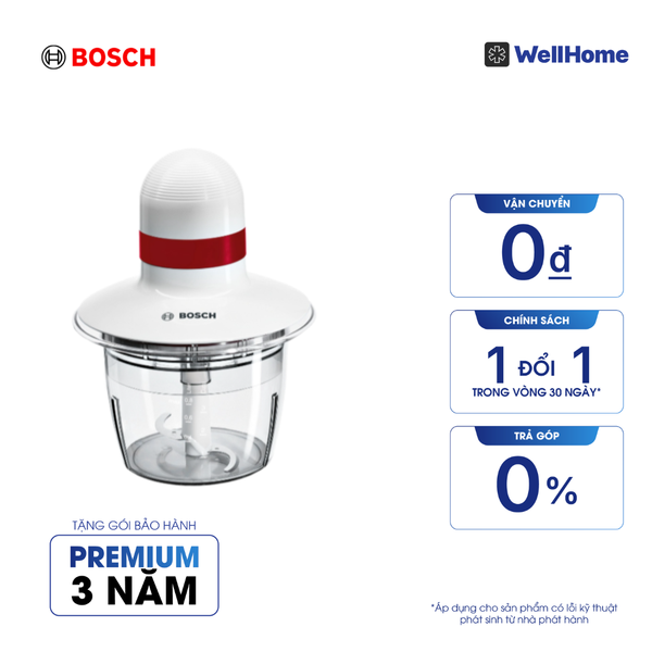 [QUÀ TẶNG 0Đ] Máy xay thịt Bosch MMRP1000 400W 800ml (trắng đỏ) - Hàng ...