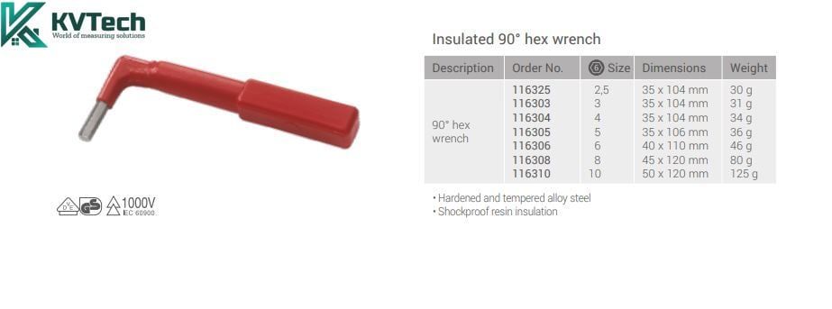 Lục giác chữ L 1000V IEC 60900 VDE GS Intercable 116305