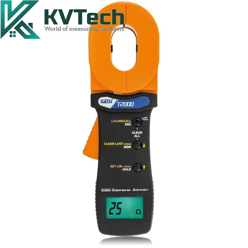 Ampe kìm đo điện trở đất HT Instruments T2000 (TRMS, 0.01Ω~1.2kΩ)
