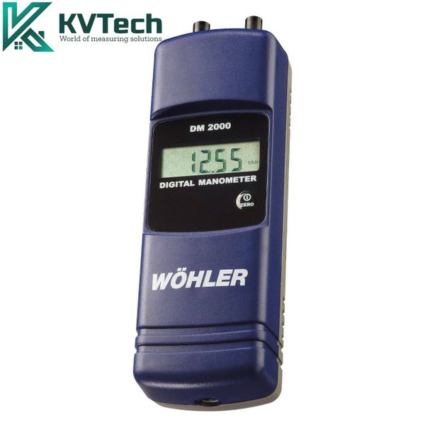 Bộ máy đo khí gas Wöhler DM 2000 (±2 bar / ±2.000 hPa; -20~99 °C)