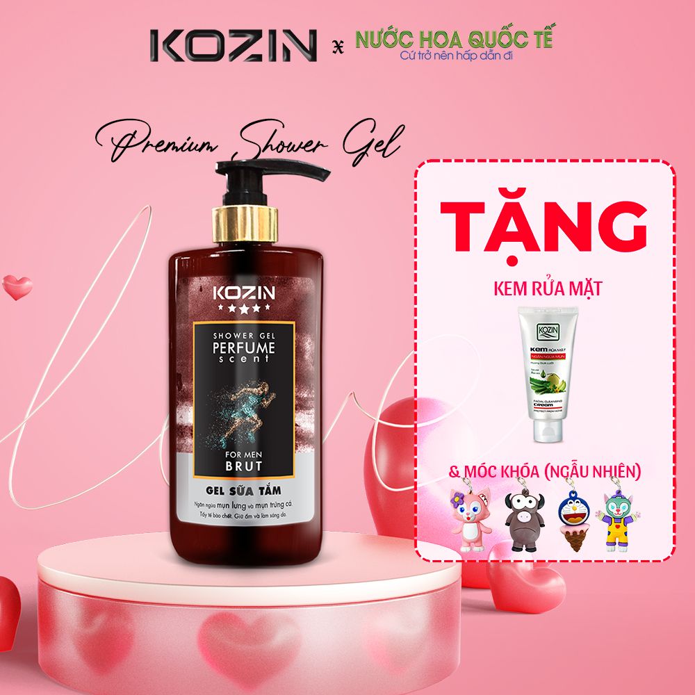 Gel Sữa Tắm Nước Hoa Nam KOZIN BRUT FOR MEN 500ML - Nước Hoa Quốc Tế