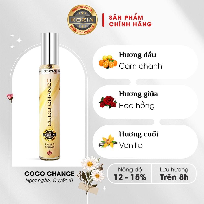 Nước hoa nữ KOZIN COCO CHANCE 10ml - Nước Hoa Quốc Tế