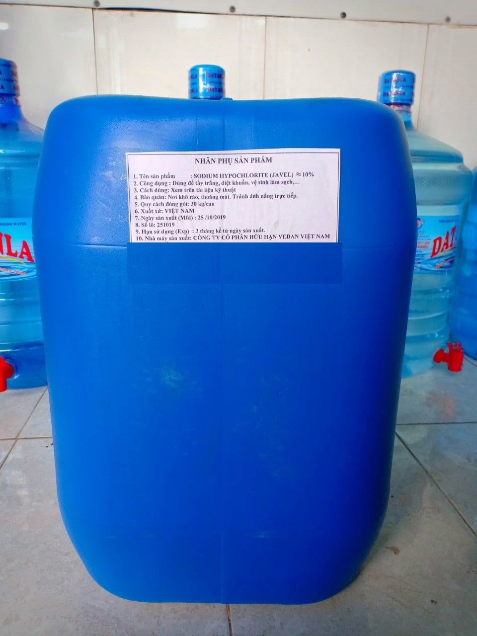 Hóa chất xử lý nước/ nước tẩy hồ bơi Javel 12% Natri Hypochlorite ...