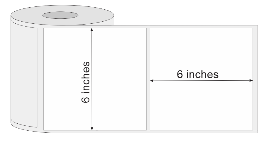 Shipping Label 6" x 6" - Direct Thermal Labels - Thermal Transfer Labe ...