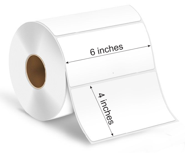 Shipping Label 6" x 4" - Direct Thermal Labels - Thermal Transfer Labe ...