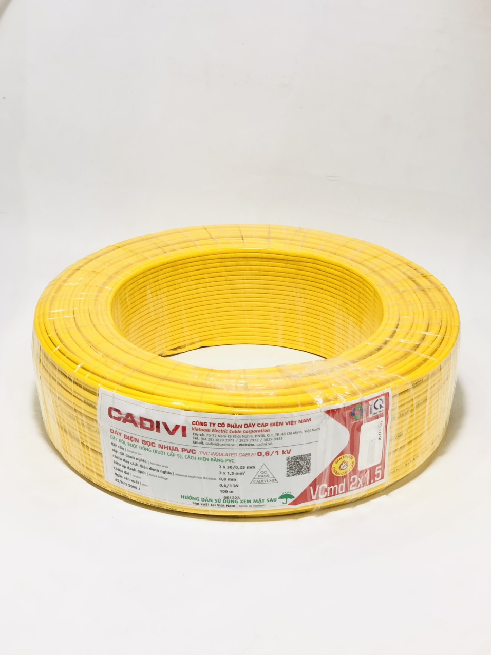 Dây điện 2X30 Cadivi (VCmd 2x1.5.) – huynhhaidang