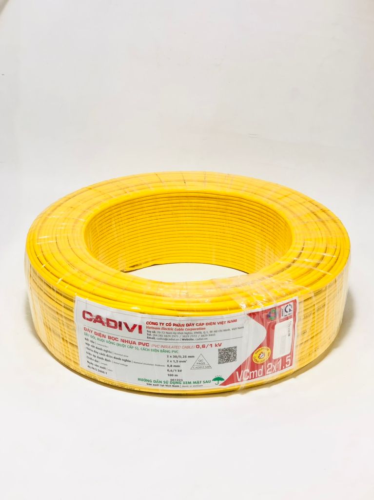 Dây điện 2X30 Cadivi (VCmd 2x1.5.) – huynhhaidang