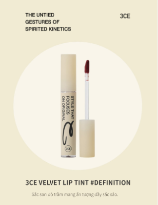SON 3CE STYLENANDA VELVET LIP TINT #DEFINITION – Thế Giới Mỹ Phẩm Helen