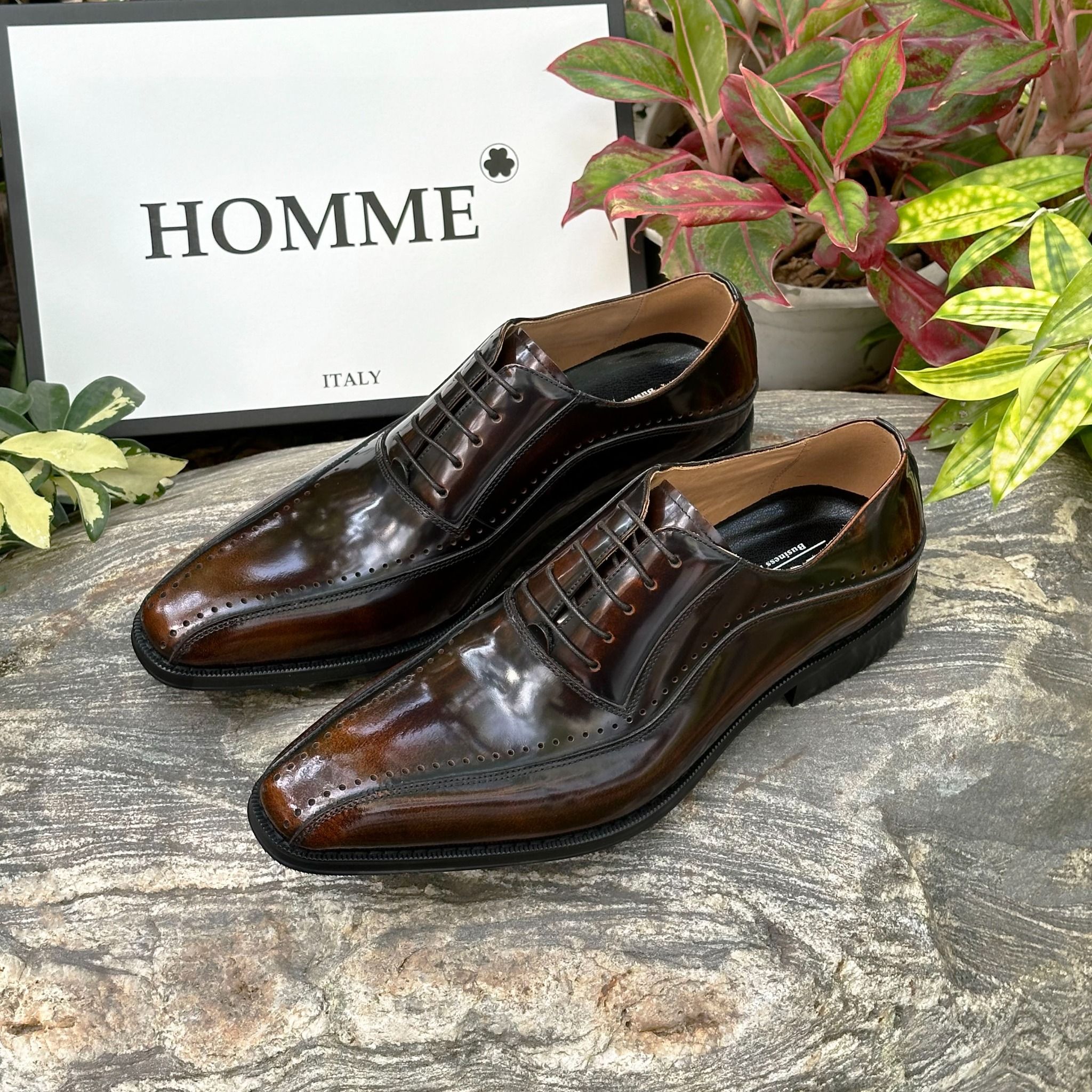 [HÀNG ORDER] Homme Messina – Handcrafted Patent Leather Oxford Shoes ...