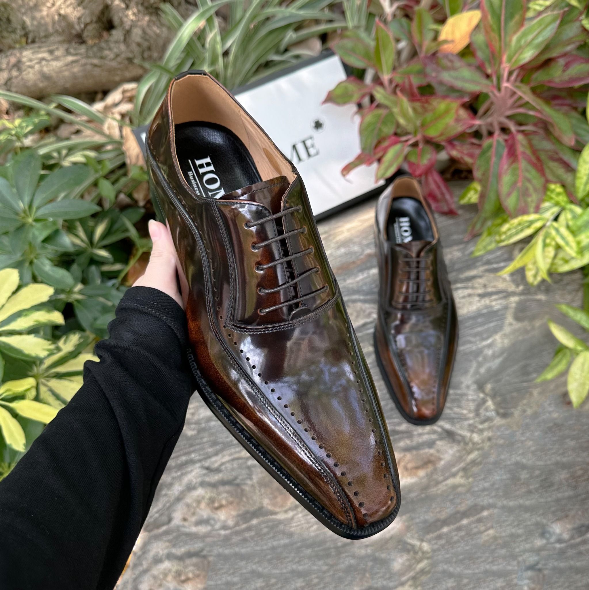 [HÀNG ORDER] Homme Messina – Handcrafted Patent Leather Oxford Shoes ...
