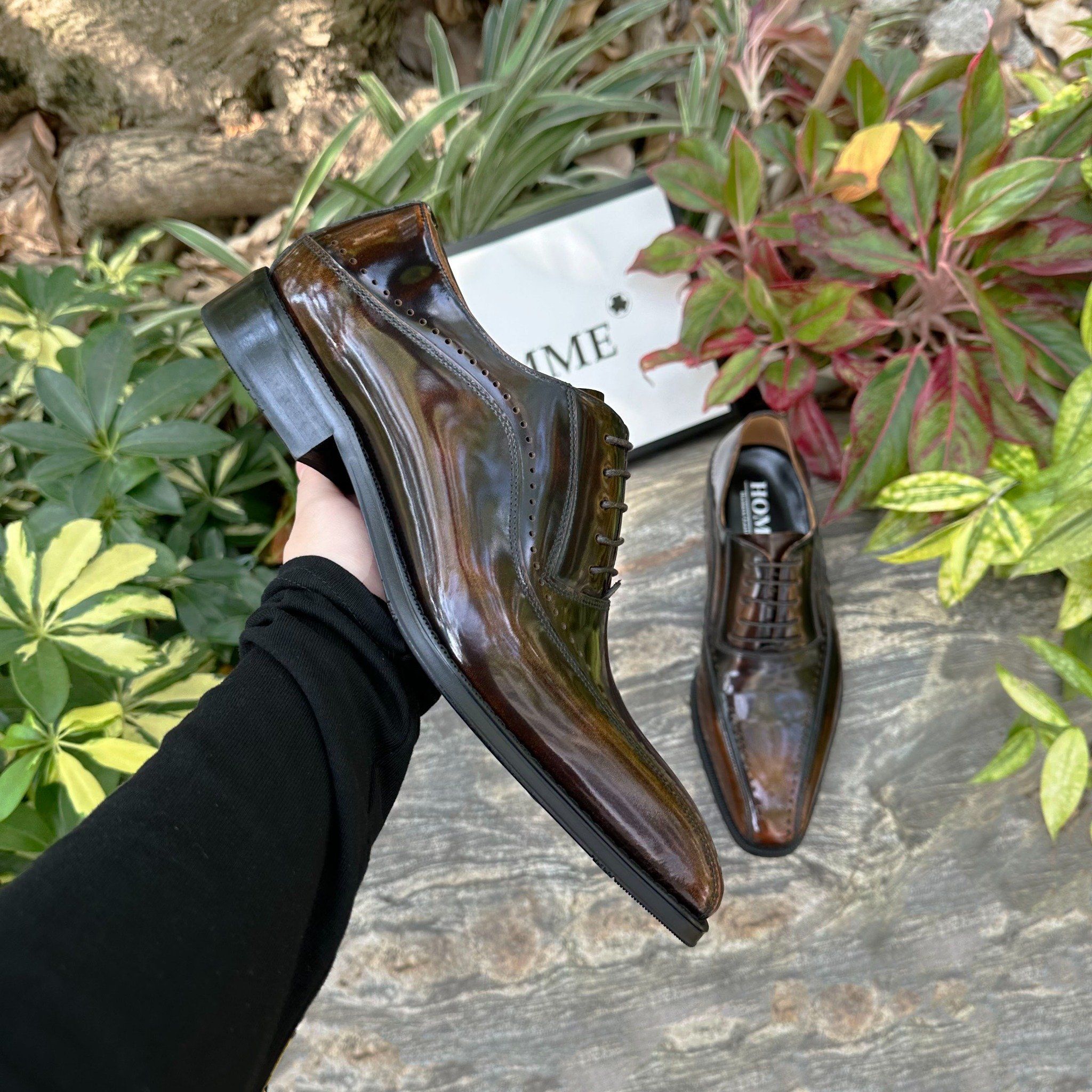 [HÀNG ORDER] Homme Messina – Handcrafted Patent Leather Oxford Shoes ...