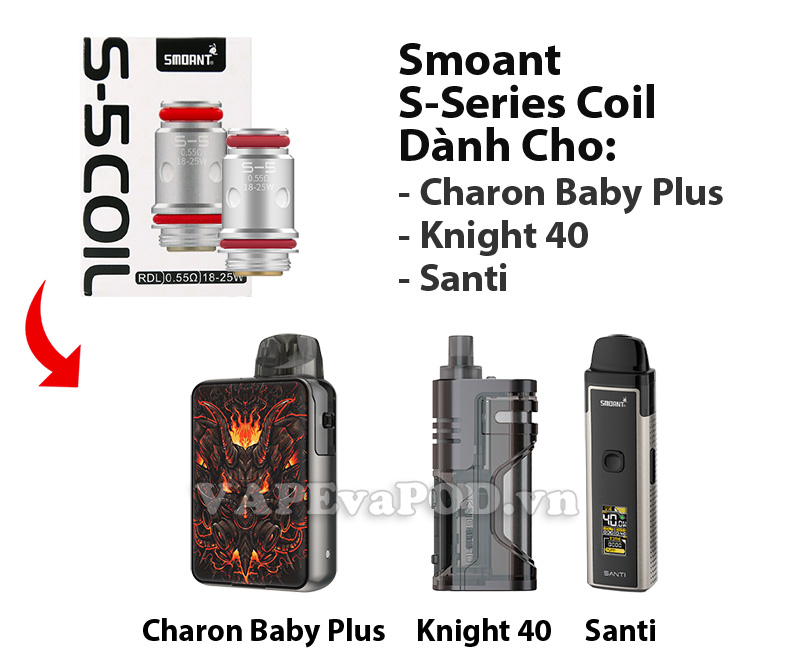 Coil Occ Mesh Dùng Cho Smoant Charon Baby Plus Và Santi Chính Hãng