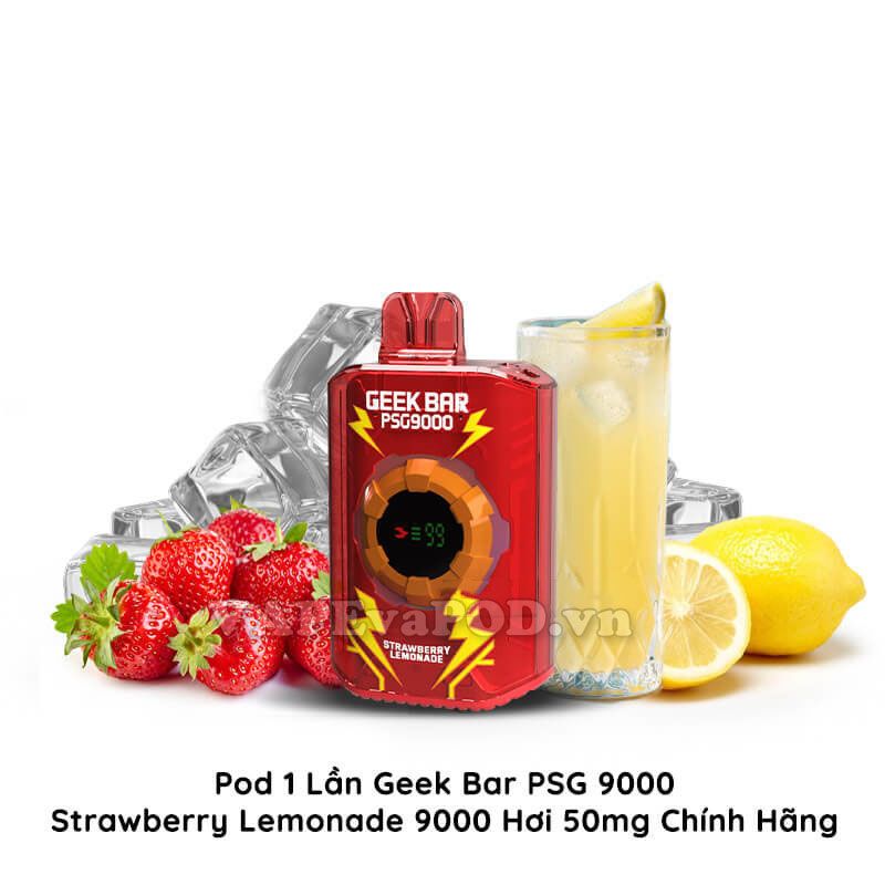 Geek Bar PSG 9000 Strawberry Lemonade - Pod 1 Lần 9000 Hơi