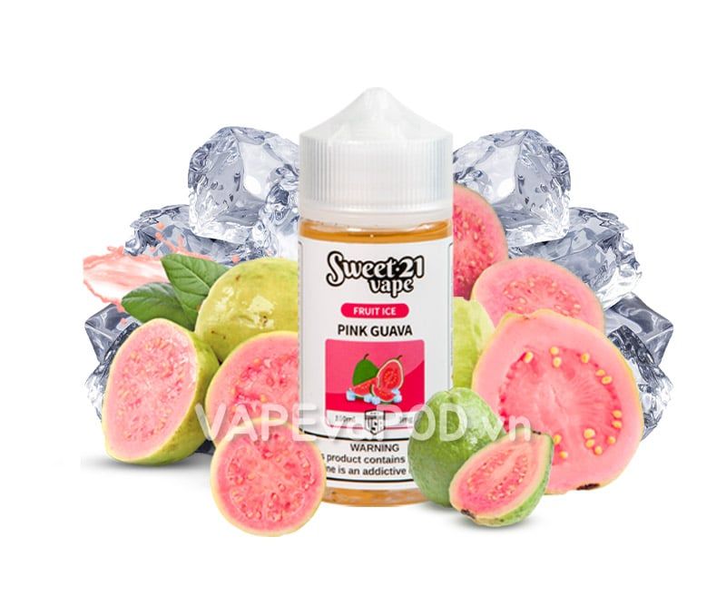 Sweet 21 Vape Fruity Ice Pink Guava 100ml - Tinh Dầu Vape