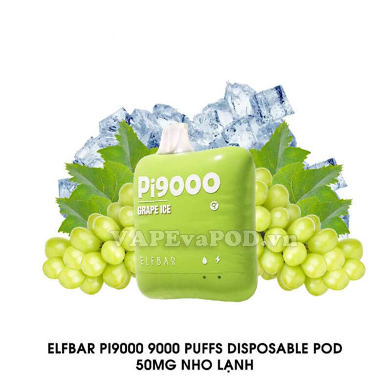 ElfBar Pi9000 Grape Ice - Pod 1 Lần 9000 Hơi