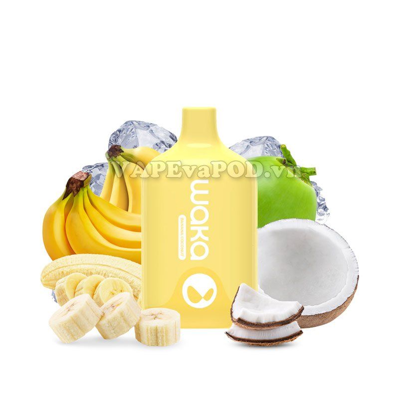 RELX Waka Smash 6000 Banana Coconut - Pod 1 lần 6000 Hơi