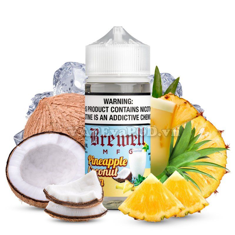 Brewell MFG Pineapple Coconut 100ml - Tinh Dầu Vape