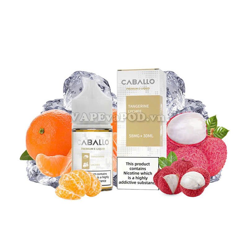 Caballo Salt Tangerine Lychee 30ml - Tinh Dầu Vape Pod Salt Nic