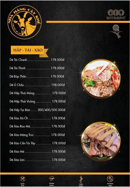Menu – Dê Cây Khế