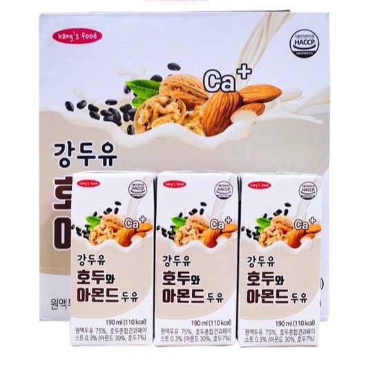 Sữa Hạt Hạnh Nhận Kang Food's 190ml/Hộp (48hộp/Thùng) – Viên Ngọc Xanh
