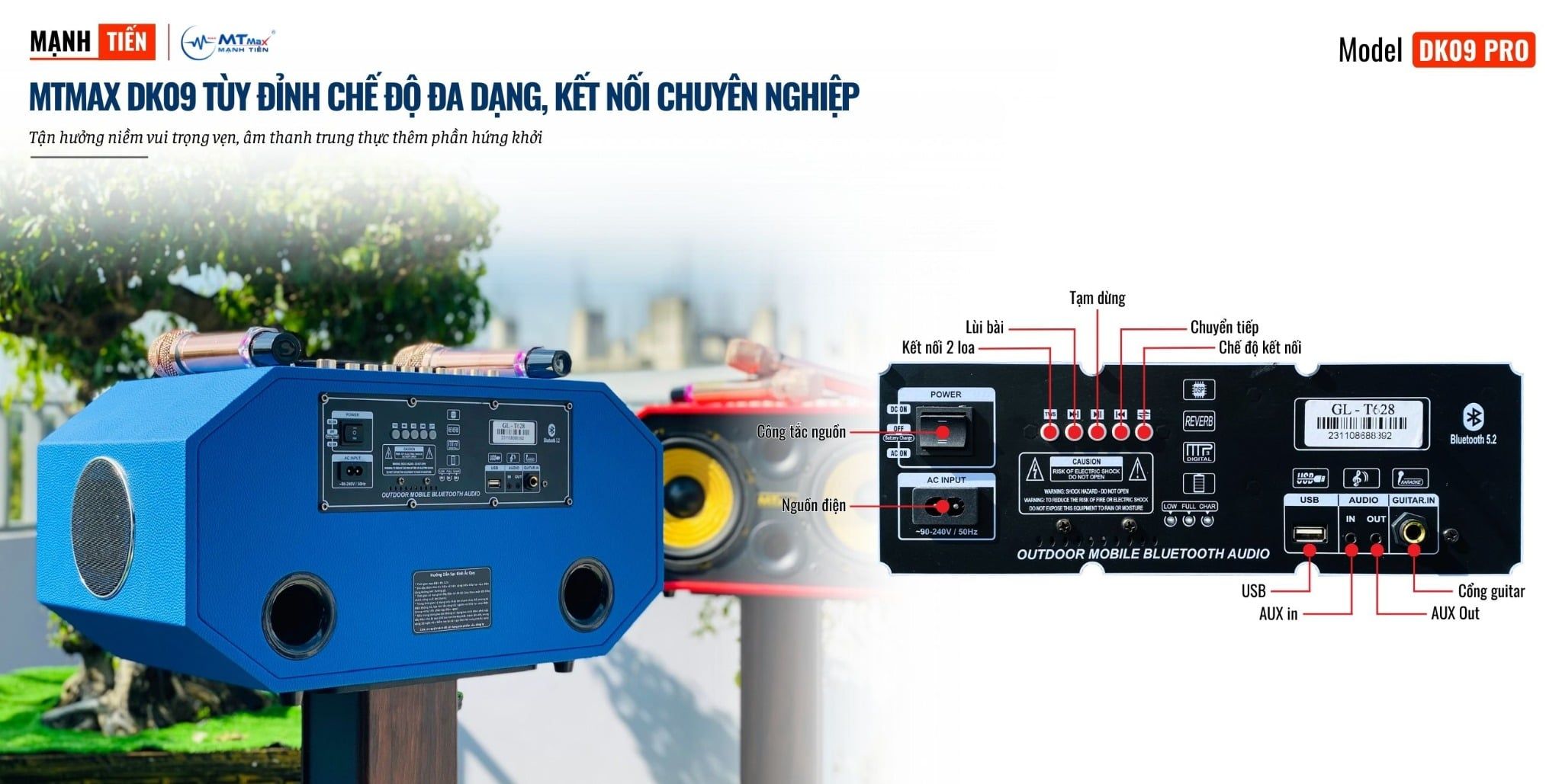 Loa Xách Tay Karaoke MTMAX DK09 Pro – Điện Tử Minh Đức