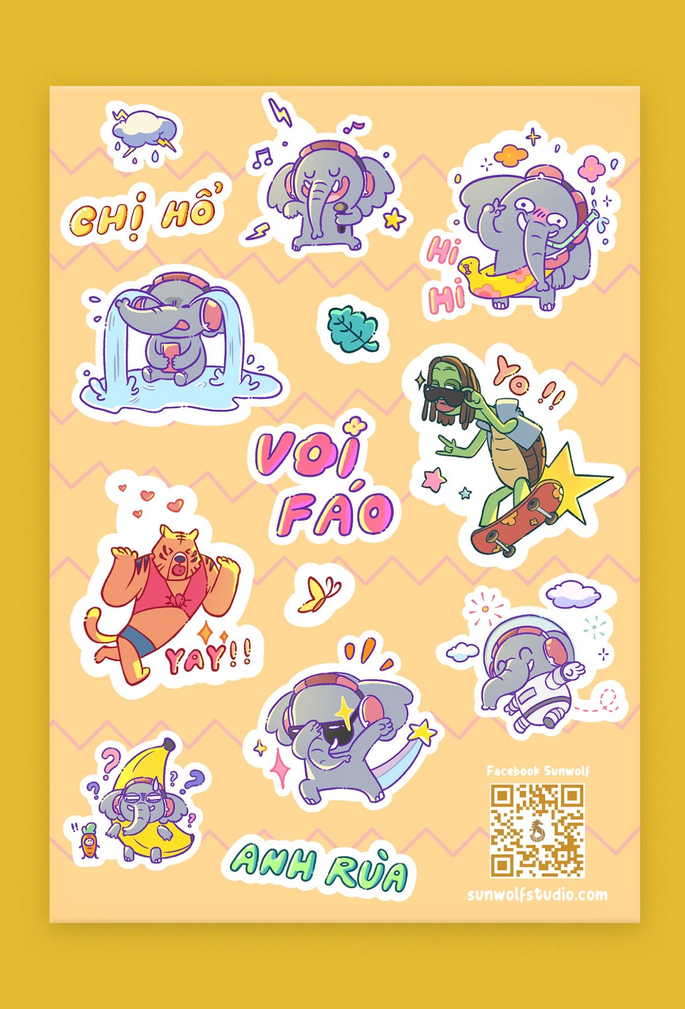 Sticker - Voi Fáo – Sun Wolf Store