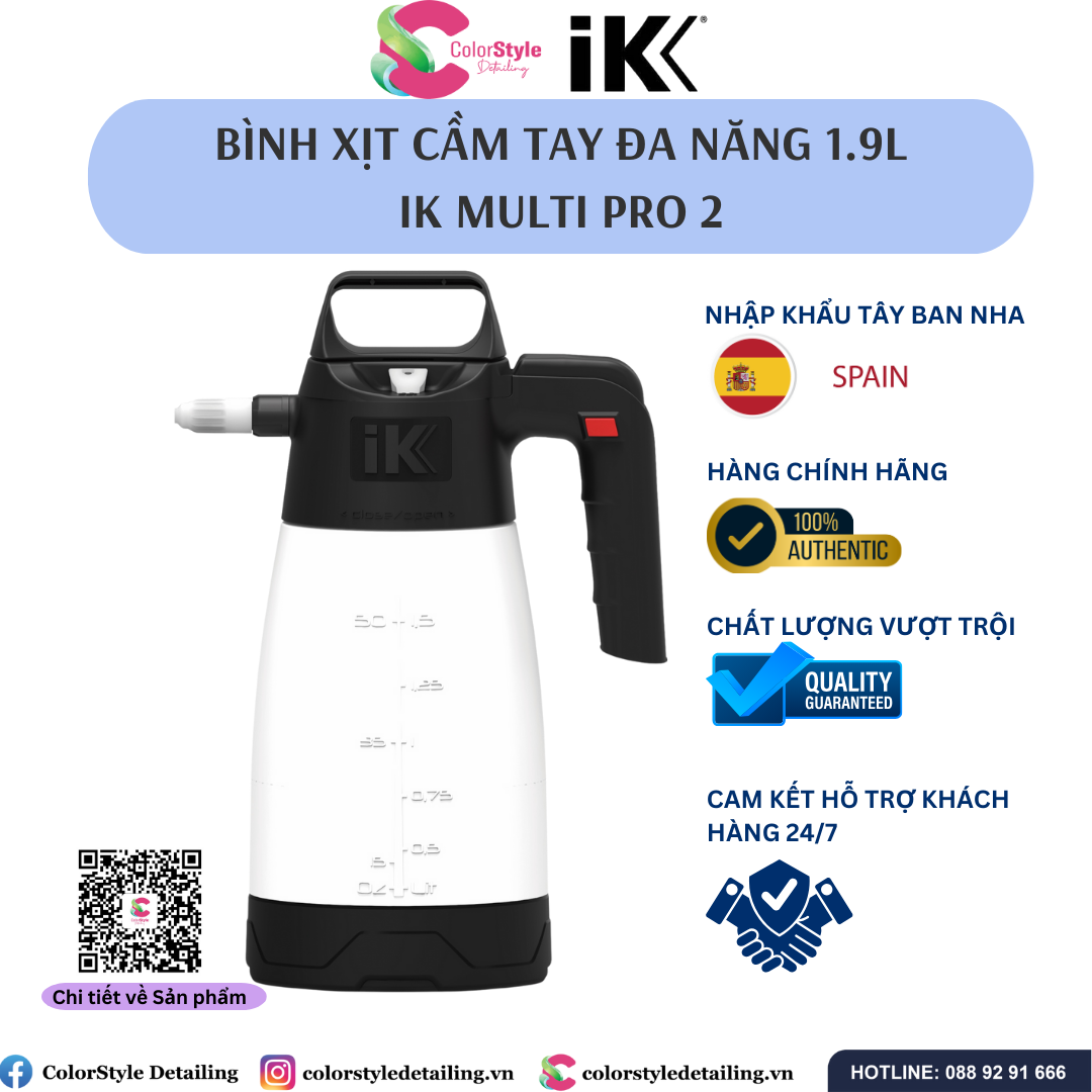 IK MULTI PRO 2 - Bình xịt/ phun hóa chất đa năng 1.9L – COLORSTYLE DETAILING