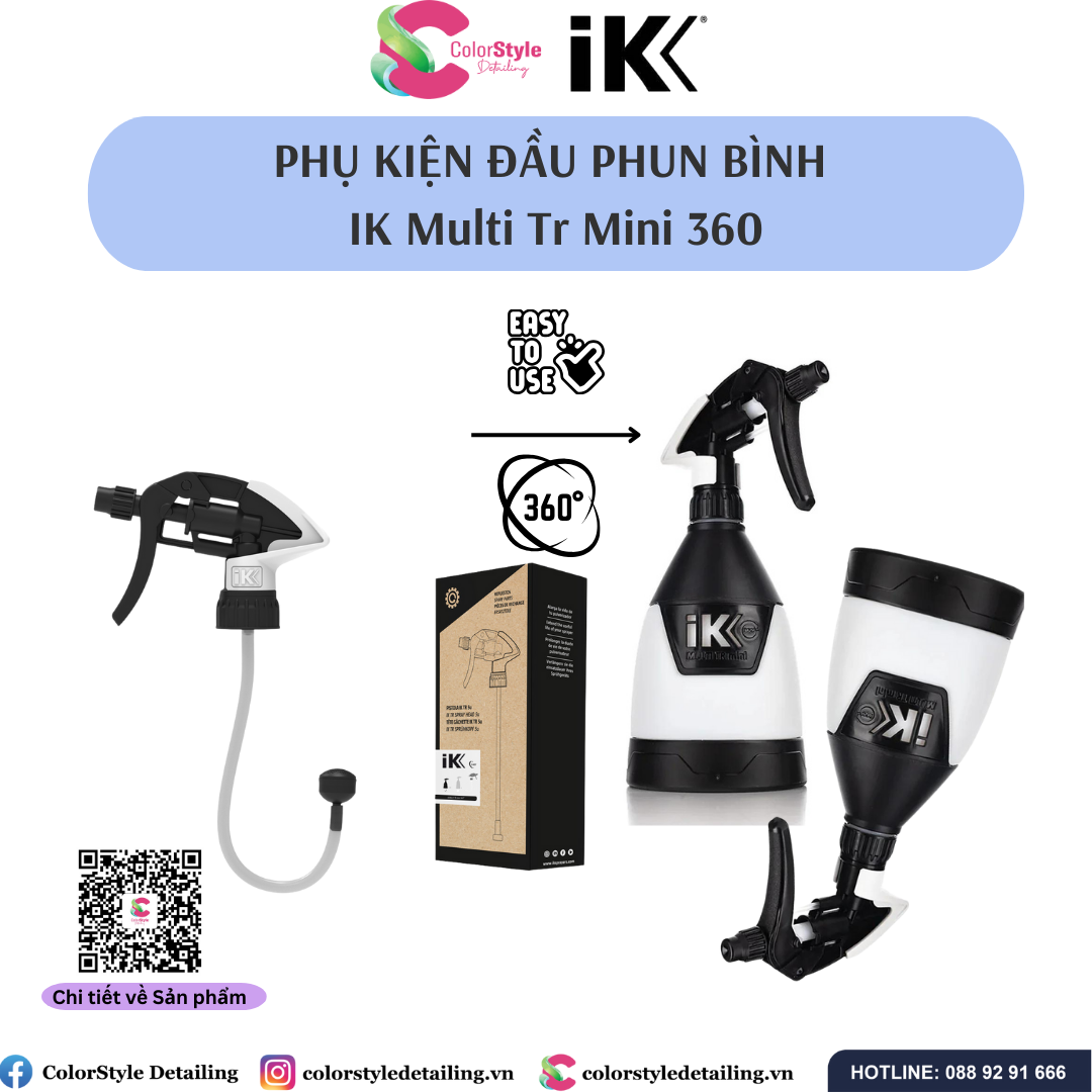 Phụ Kiện Đầu Phun Thay Thế Cho Bình Xịt IK Multi Tr Mini 360, Hiệu IK – COLORSTYLE DETAILING
